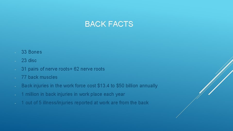 BACK MANAGEMENT Understanding Your Anatomy Of Your Back