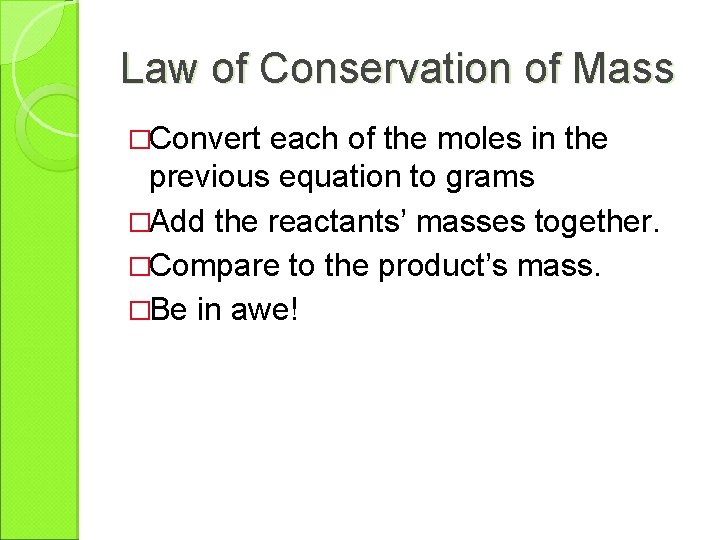 Stoichiometry Moles masses reactions oh my Stoikheion metria