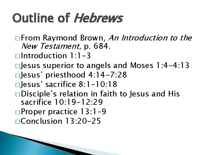 Lecture 2 Priesthood of Jesus Christ Dr Ann
