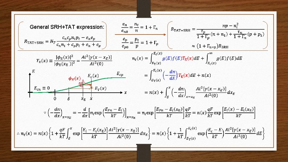 Trap analysis Validity of Hurkx trapassisted tunneling Student