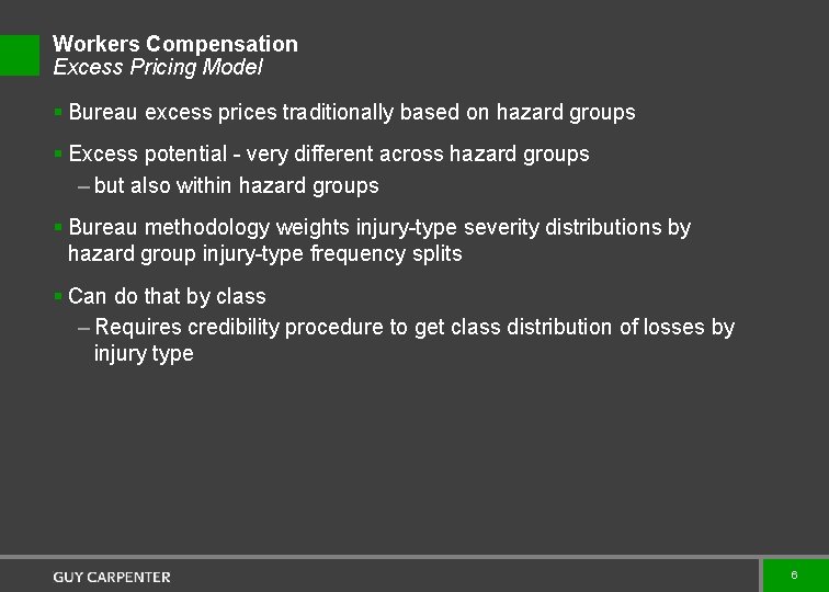 MultiDimensional Credibility Excess Work Comp Application Simplified ...