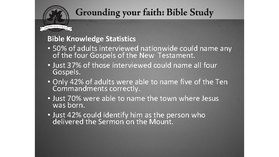 Basic Bible Statistics The Bible is without qualification