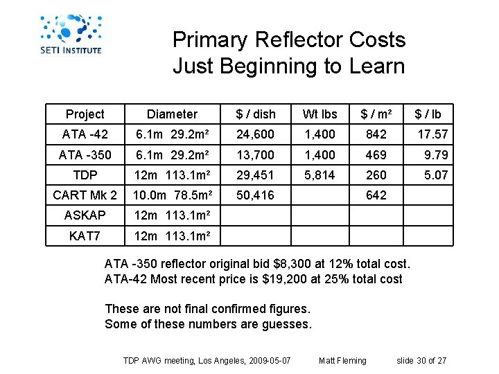 Major Points to Consider In order to compare