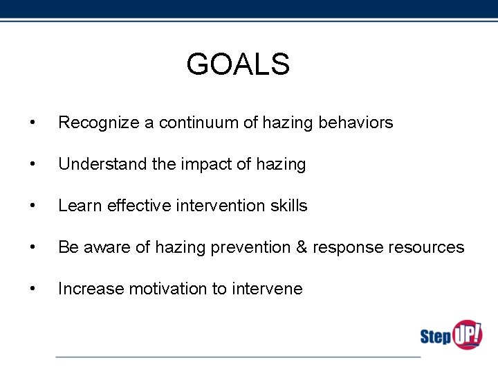 HAZING PREVENTION Positive Organization Expectations Adapted by the