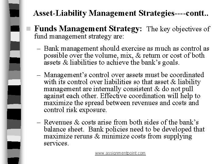 Asset Liability Management Determining Measuring Interest Rates www