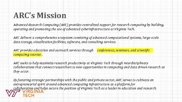 May 2021 ARC 1 Systems and Services Overview