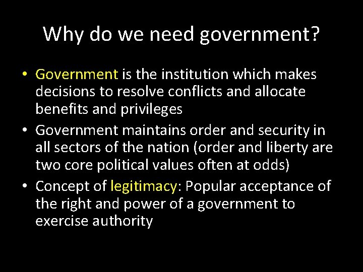 American Government Chapter One The Democratic Republic Why