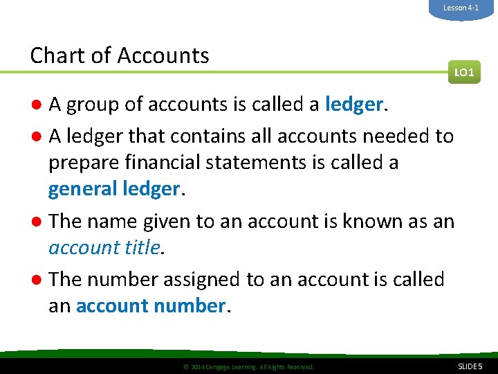 Learning Objectives LO 1 Construct a chart of