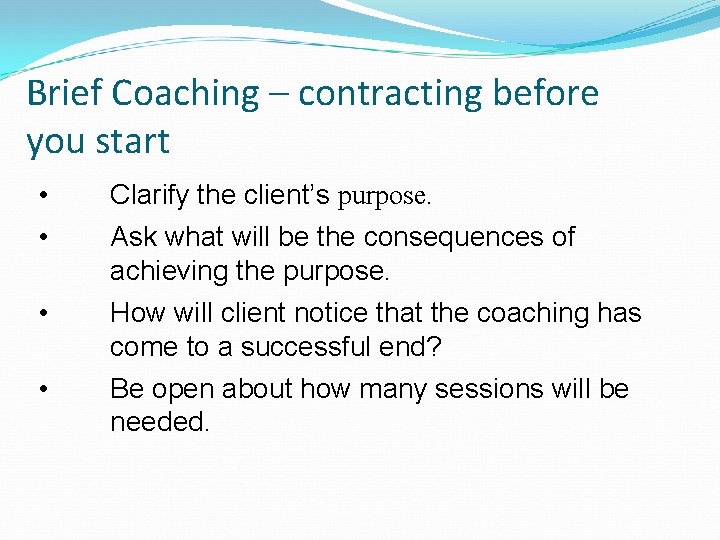 Brief Coaching Based on Szab Meir by Bob