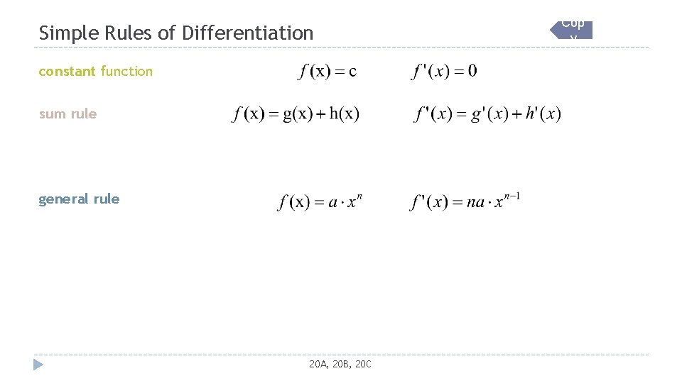 20 A 20 B Rate of Change 20