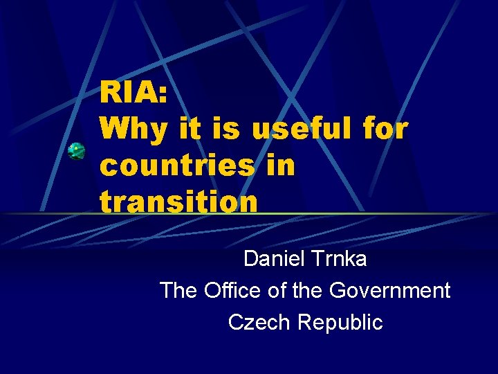 RIA Why it is useful for countries in