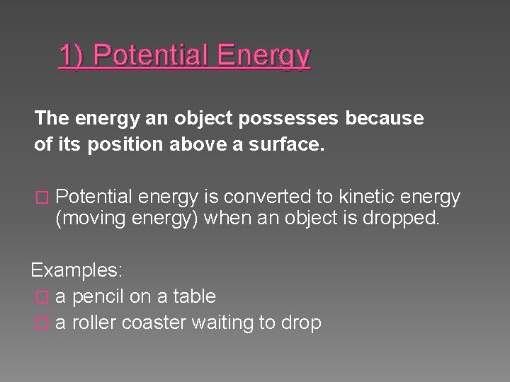 ENERGY Class Starter What is energy 2 Is