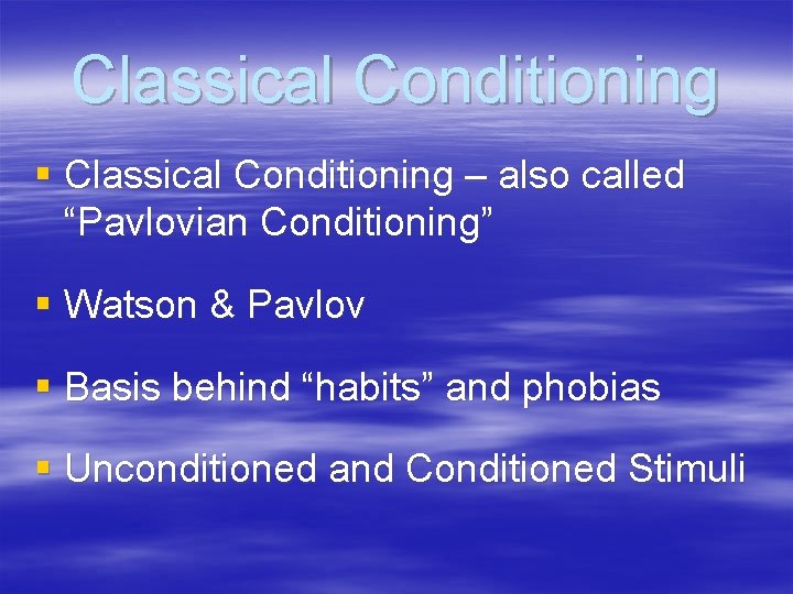 PY 101 General Psychology James M Kuterbach MA