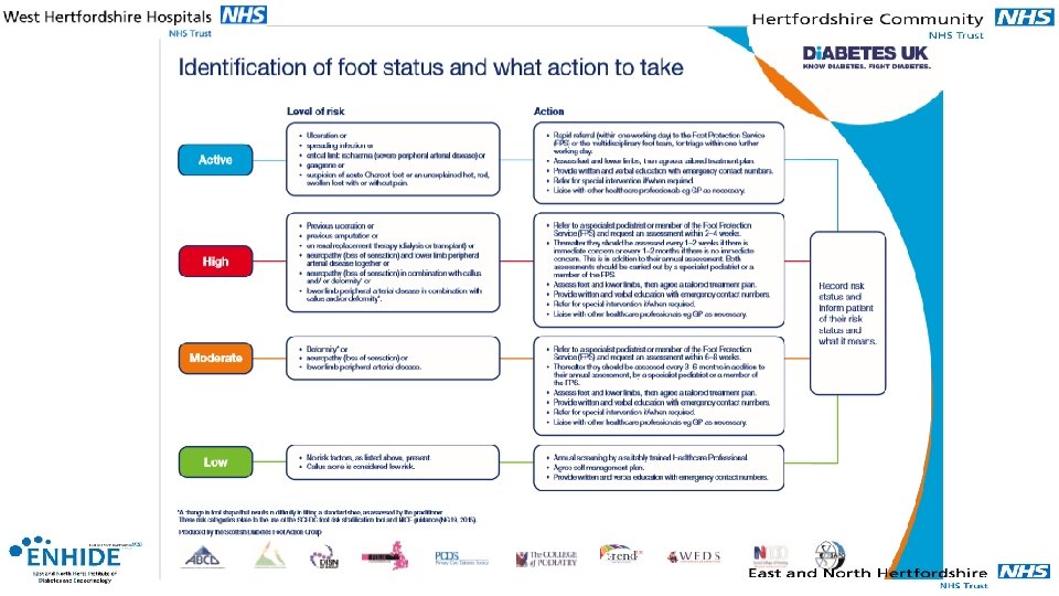 Update on local Diabetic Foot services and referral
