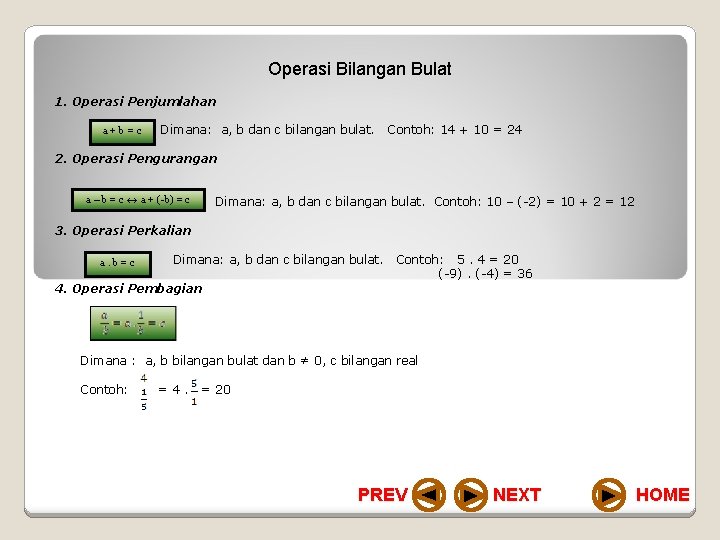 Operasi Bilangan Bulat 1 Operasi Penjumlahan abc Dimana