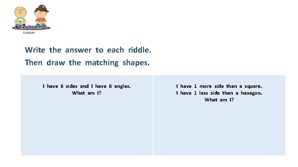 DAILY MATH REVIEW GEOMETRY Week 1 MONDAY Write