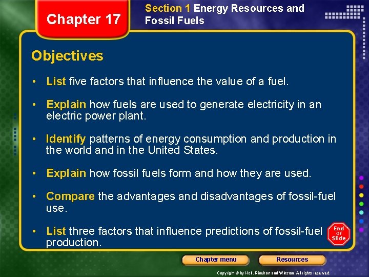Unit 6 Part 1 Fossil Fuel Energy Chapter