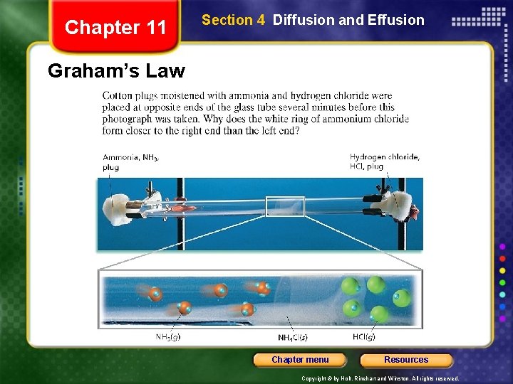 Chapter 11 Section 4 Diffusion and Effusion Diffusion