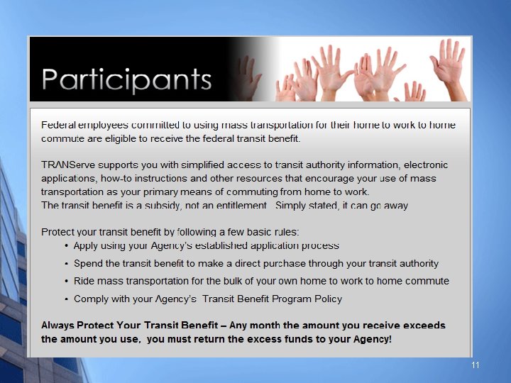 Citizen and Immigration Services Transit Benefit Application System
