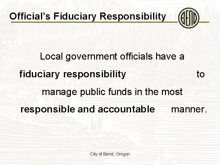 Introduction to City Finances Prepared by Finance Sonia