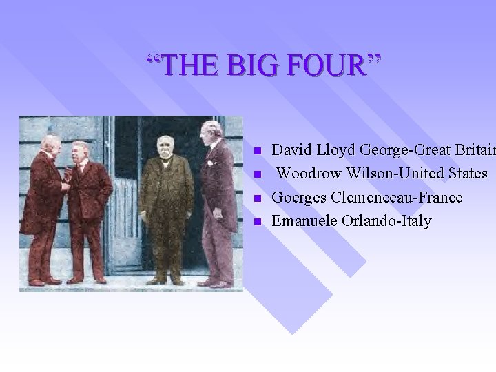 WILSONS FOURTEEN POINTS AND THE TREATY OF VERSAILLES