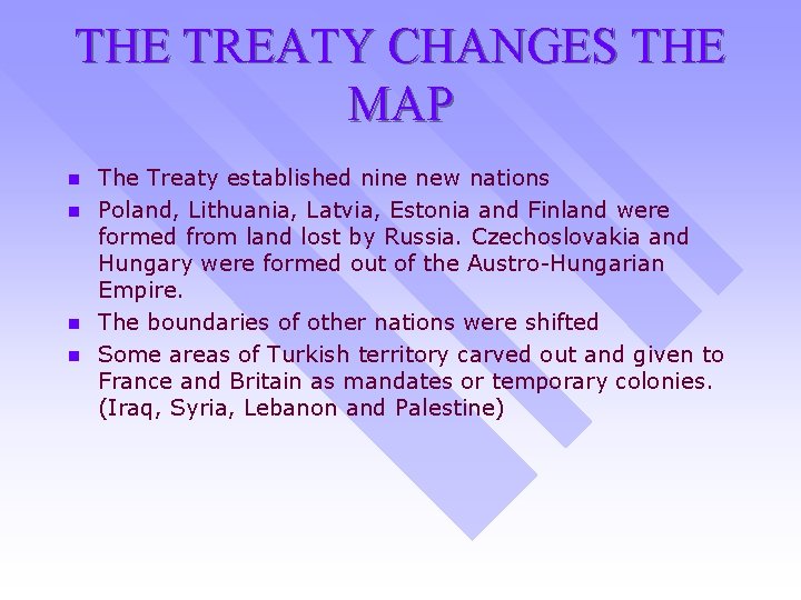 WILSONS FOURTEEN POINTS AND THE TREATY OF VERSAILLES
