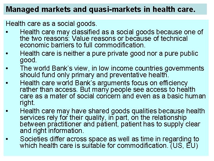 Chapter 8 Social Markets The social boundaries of