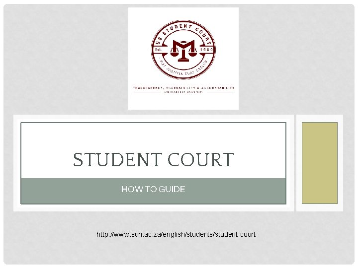 STUDENT COURT HOW TO GUIDE http www sun