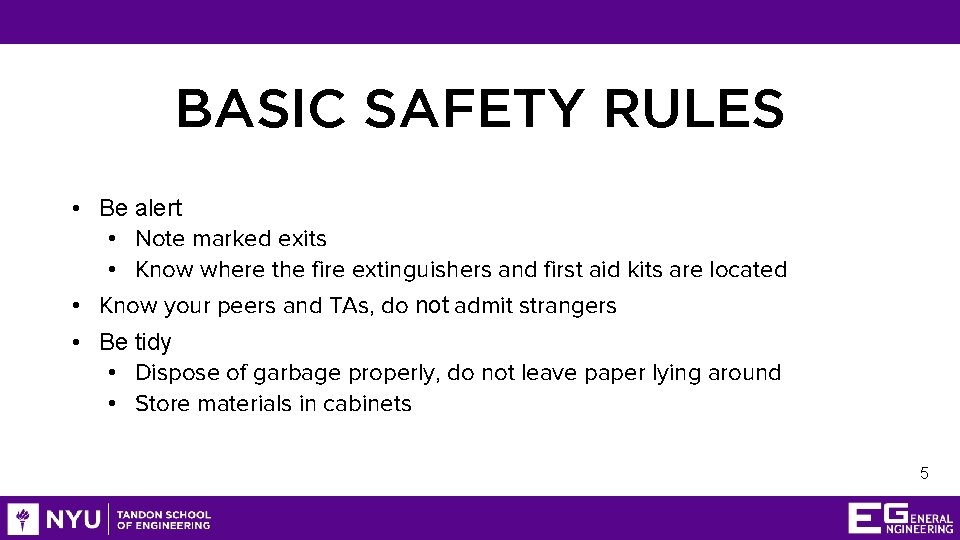 SAFETY GUIDELINES EG 1003 LAB 1 WHAT IS