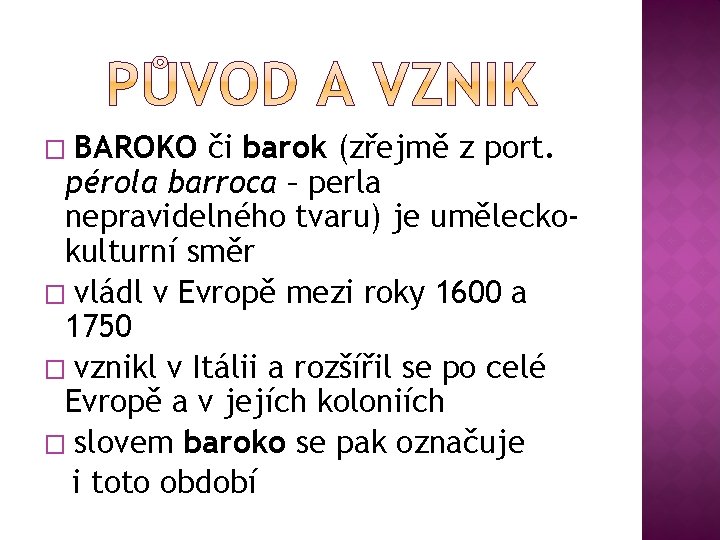 Charakteristika barokn architektury Blcherv palc Kostel sv Vojtcha