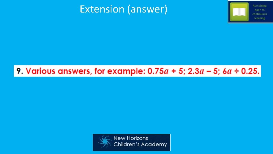 Day 3 Algebra Find the expresion Success Criteria