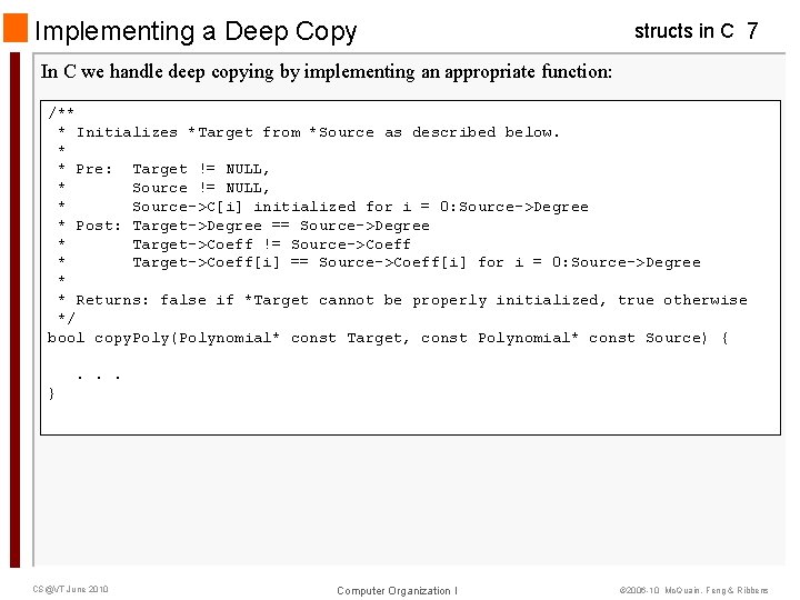 struct Copy Operation structs in C 1 In