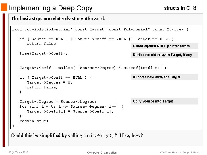 struct Copy Operation structs in C 1 In