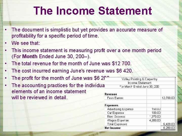 Introduction to Accounting 120 Chapter 5 The Expanded