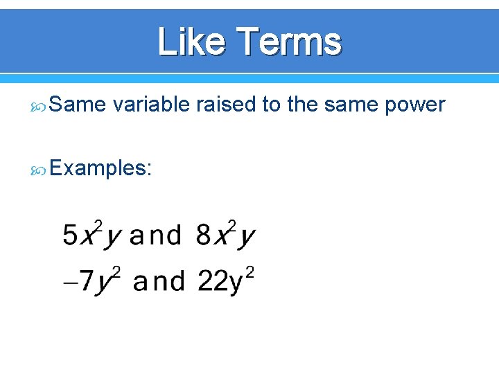 Definition s Identifying Parts Algebraic Expression Can have