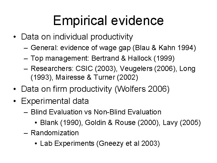 Will Gender Parity Break the Glass Ceiling Evidence