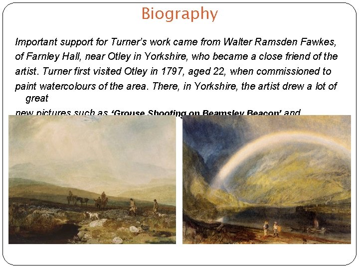 Joseph William Turner Biography Joseph Mallord William J