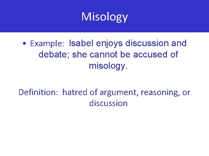 English 9 Honors Vocabulary Unit 3 Misandry Example