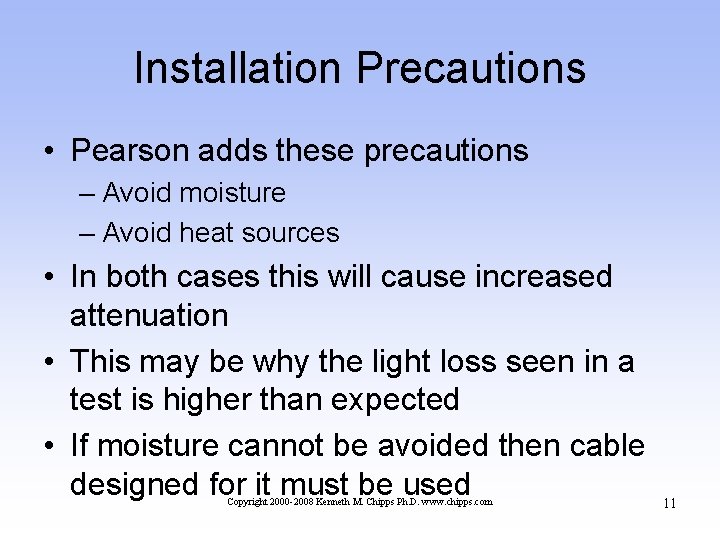 Fiber Optic Cable Installation Indoors Last Update 2012