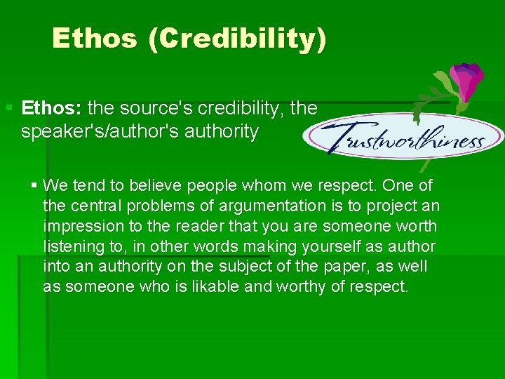 A Lesson on Rhetorical Devices Ethos Pathos Logos