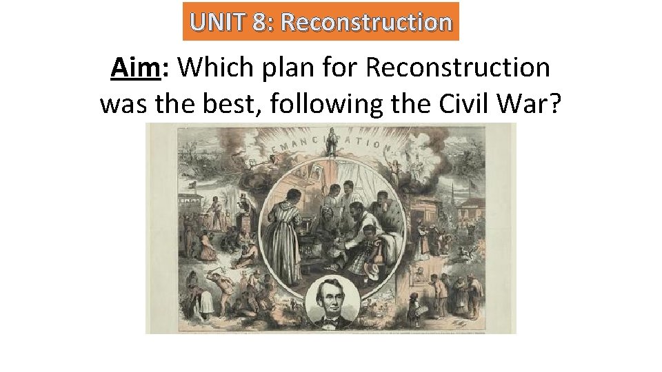 UNIT 8 Reconstruction Aim Which plan for Reconstruction