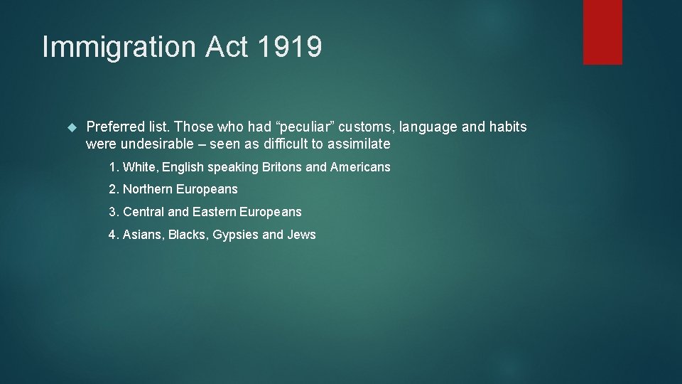 1920 s Social Change People Immigration Immigration Push