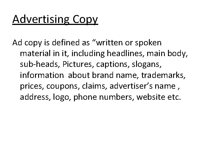 Chapter 9 CREATIVE ASPECTS OF ADVERTISING Advertising and