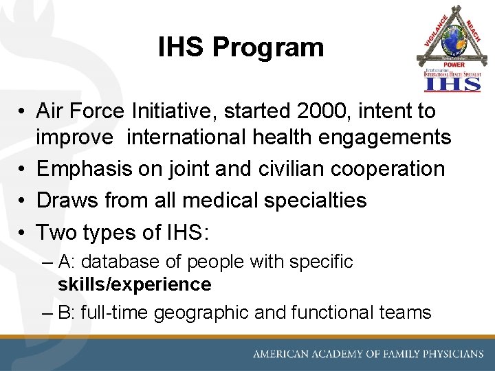 Global ALSO Belize Lt Col Lyrad Riley MD