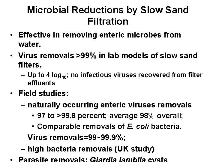 Water Treatment Processes ENVR 890 Mark D Sobsey
