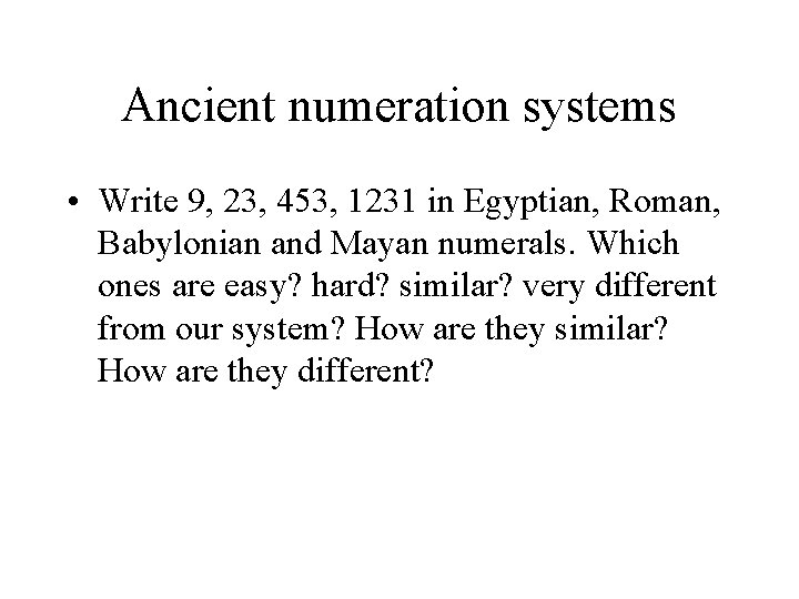 Whole numbers and numeration Math 123 September 17