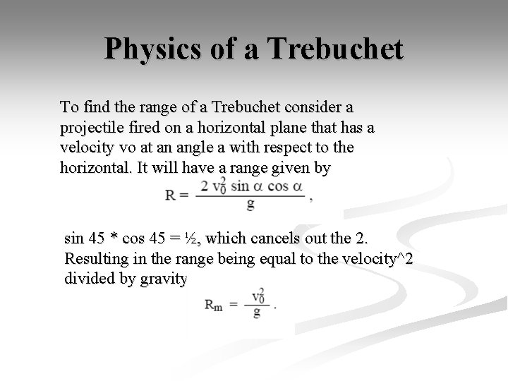 How a Trebuchet works MFET 3320 Machine Design