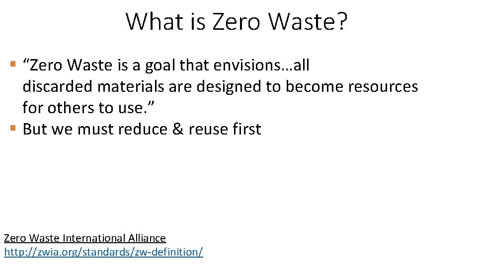 Zero Waste Master Plan an Overview December 18
