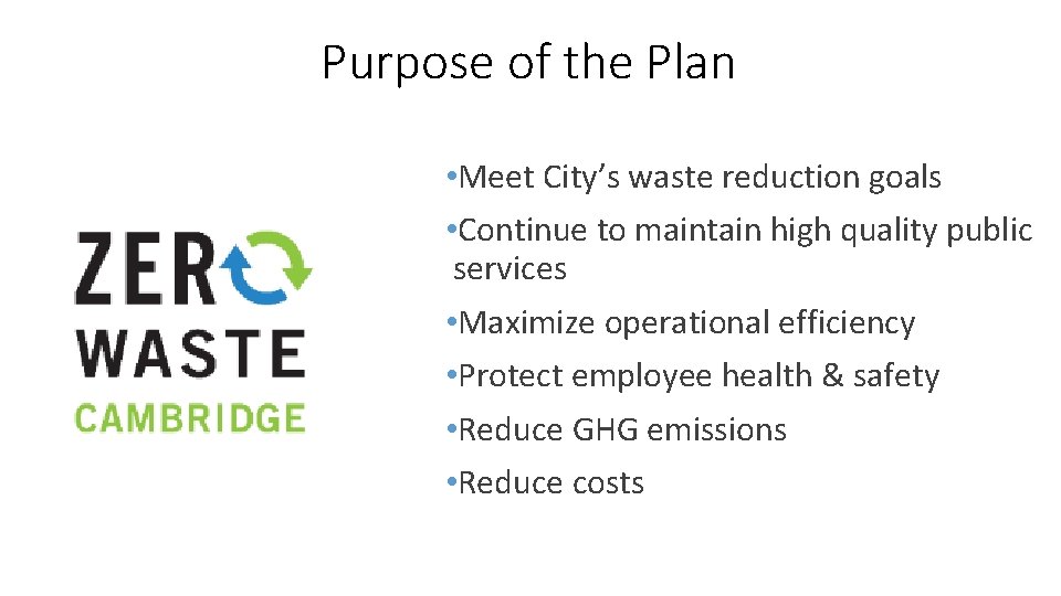 Zero Waste Master Plan an Overview December 18