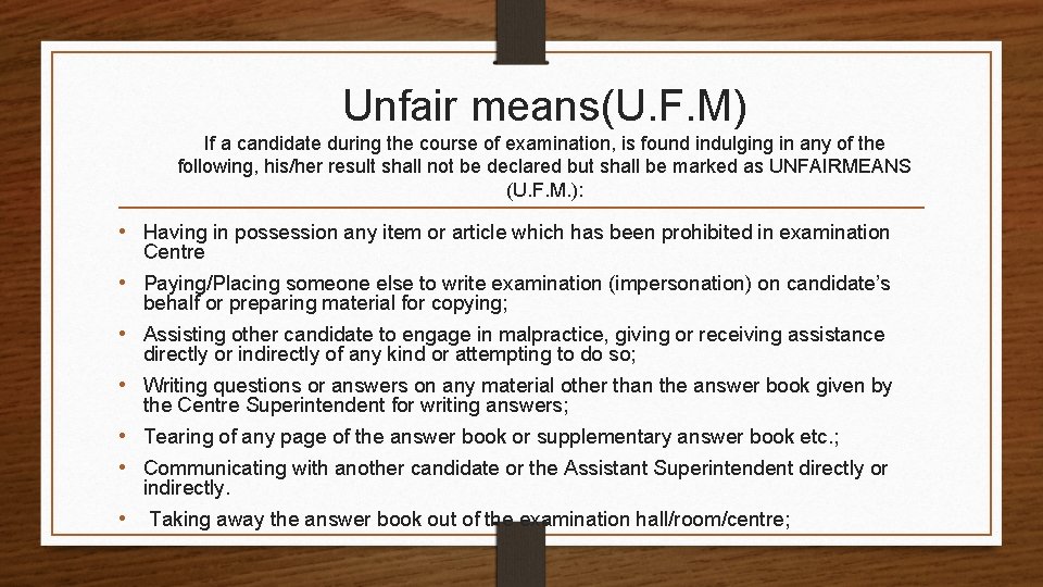 Briefing Session Students appearing in Boards Examination General